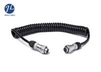 China 7 Pin Retractable Coiled Electrical Wire For Car Surveillance Camera System for sale
