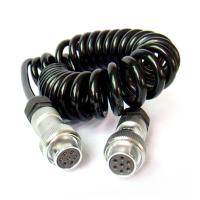 China Retractable Spiral Electrical Cord With 7 Pin Female Plug For Trailer Rear View System for sale