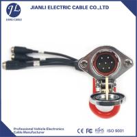 China Trailer 7 Pin Sprial Rear View Camera Cable To 4 Cameras Male To Female for sale