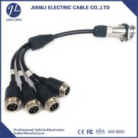 China Trailer 7 Pin Sprial Rear View Camera Cable To 4 Cameras Male To Female for sale