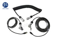 China 4M 7 Way Rear View Camera Cable , Automotive Security Camera Power Extension Cable for sale