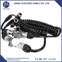 China Custom Tractor Coiled Power Cable With 7 Pole Female To Female Connector for sale