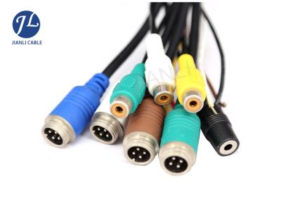 China Rear View Camera Video Power Cable With 4 Pin Male To Female Aviation Connector for sale