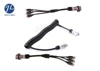 China Vehicle Rear View Camera Cable For 3 Channel Kits with 7 Pin Electrical Socket for sale