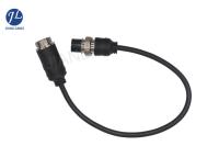 China Waterproof IP67 5 Pin Din CCTV Camera Cable 12V to 24V Power Black Color for sale