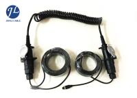 China Vehicle Car Reverse Camera Cable , 7 Pole Spring Truck Trailer Backup Camera Cable for sale