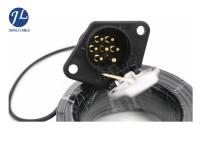 China Heavy Duty 7 Pin Car Truck Trailer Backup Camera Cable With 2 Ways Video Audio 4M for sale