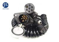 China Heavy Duty 7 Pin Car Truck Trailer Backup Camera Cable With 2 Ways Video Audio 4M for sale