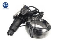 China Electrica Coiled Wire Cable 7 Plug To 3 Cameras For Bus Lorry Monitor System for sale