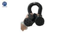 China Retractable Coiled Power Cable With 7 Pole Truck Trailer Plug For Reverse Camera for sale