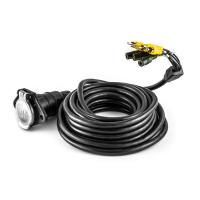 China Retractable Coiled Power Cable With 7 Pole Truck Trailer Plug For Reverse Camera for sale