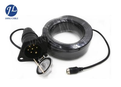 China Car Reverse Camera Cable 7 Pin For Forklift Truck , 3 Channel Video Power Cable for sale
