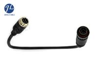 China Waterproof Backup Camera Cable 4 Pin To 6 Pin Plug , Rearview Car Camera Electronic Wire for sale