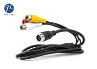 China 4 Pin And DC / RCA Camera Cable For CCTV Vehicle Monitoring System Signal for sale