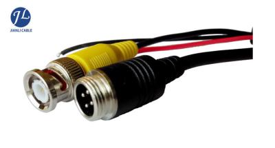 China 4 Pin To BNC CCTV Backup Camera Cable , Vehicle BNC Video Cable PVC Shielding for sale