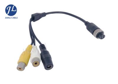 China PVC 12-24V 4 Pin To RCA Video Power Cable For Car Surveillance Camera System for sale