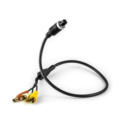 China 24V RCA Backup Camera Cable Connect 4 Pin Shielded For Power Video Audio for sale