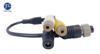 China Anti Aging 4 Pin Aviation Power Cable To RCA And DC Adapter For Car Backup Camera System for sale