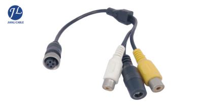 China Anti Aging 4 Pin Aviation Power Cable To RCA And DC Adapter For Car Backup Camera System for sale