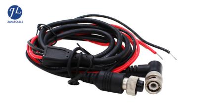 China Bus Camera Monitor Audio Video Aviation Cable With GX12 4 Pin AC DC Connector for sale