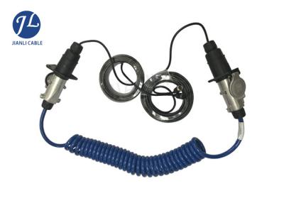 China 15 Feets PU Material Vehicle Vision Systems Cable With 7 Pin Trailer Socket for sale