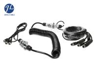 China Spiral Electrical Cord Vision Systems Cable 7 Pin Female To Female Trailer Plug for sale