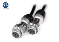 China PU 7 Pin Rearview Car Camera Cable Female To Female For 2 Cameras Connection for sale