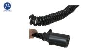 China Spring Coiled Trailer Wire With 7 Pole Plastic Socket for Agricultural Vehicle Rear View System for sale