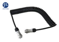 China Curly Cable Extension Lead All In One Audio Video And Power Cable For Back Camera System for sale