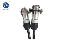 China Trailer Spiral Vision Systems Cable With 2 Camera Video 5 Pin Metal Screw Connector for sale