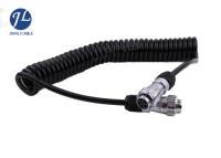 China Retractable Fire Truck Coiled Wire Cable With 5 Pin Locking Connectors Customized for sale