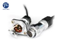China Retractable Fire Truck Coiled Wire Cable With 5 Pin Locking Connectors Customized for sale