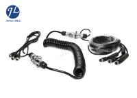 China Retractable Fire Truck Coiled Wire Cable With 5 Pin Locking Connectors Customized for sale