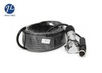 China Backup Camera Coiled Trailer Cable Connector Receptacle Kit 4PIN Aviation Cable Input For Caravans for sale
