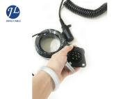 China Waterproof Curly Spiral Power Cord 7 Pole For Video Audio Power Signal Transmission for sale