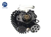 China Waterproof Curly Spiral Power Cord 7 Pole For Video Audio Power Signal Transmission for sale