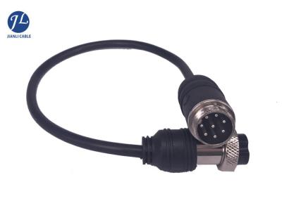 China Car Rear View Camera Aviation Cable 8 Pin With Male To Female Gx16 Connector for sale