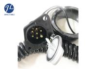 China 24V 12V Quick Connect Retractable Curly Flex Cable With 7 Pin Electrical Plug Connector for sale