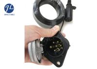 China 7 Way Spring Coiled Electrical Wire Curly Extension Cord For Truck Camera System for sale