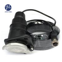 China Rear View Camera 7 Pin Spiral Power Cord With Female To Female Metal Connector for sale