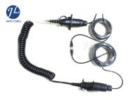China Black Spring Electrical Spiral Power Cord For Trailer Truck Backup Monitor System for sale