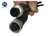 China Male To Female 2 Pin M12 Aviation Cable For Bus Camera Video Rear View System for sale