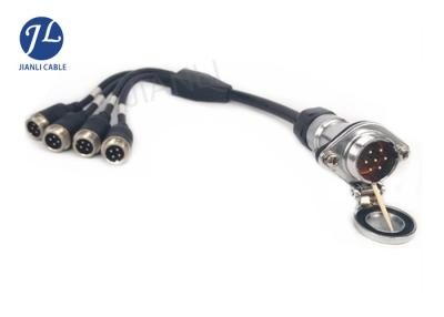 China Metal 7Pin Backup Camera Cable Quick Connect Trailer Vison Camera System With 4 Channel for sale
