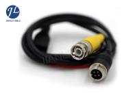 China 4 Pin Aviation To 2 RCA AV Car Reverse Camera Cable with Screw Connector for sale