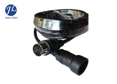 China Reverse Monitor Camera 13 Pin Din Cable , 10M Vehicle Monitoring System Wiring for sale
