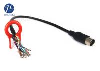 China Reverse Monitor Camera 13 Pin Din Cable , 10M Vehicle Monitoring System Wiring for sale