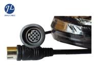China Reverse Monitor Camera 13 Pin Din Cable , 10M Vehicle Monitoring System Wiring for sale