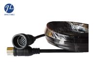 China 13 Pin Din Backup Camera Extension Cable With Male to Female Electrical Plug for sale