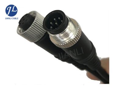 China PVC Insulated Shielding M12 8 Pin Cable For Car Reversing Camera Od 5.0MM for sale