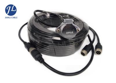 China Car Backup Surveillance Camera Extension Cable With Metal 5 Pin Connector Customized for sale